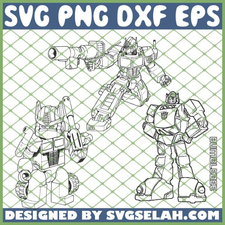 Transformers SVG Bundle: Optimus Prime & Bumblebee G1 Designs