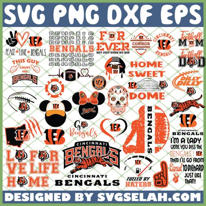 Cincinnati Bengals SVG Bundle | Cricut Football Fan Designs