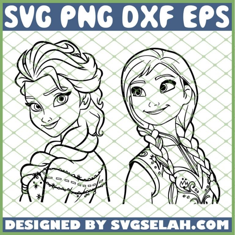 Frozen Elsa Anna SVG PNG DXF EPS – Digital Craft File