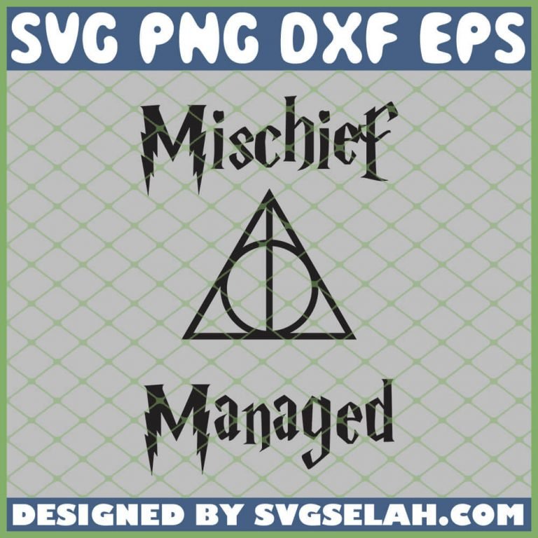 Mischief Managed Deathly Hallows SVG | Harry Potter Design