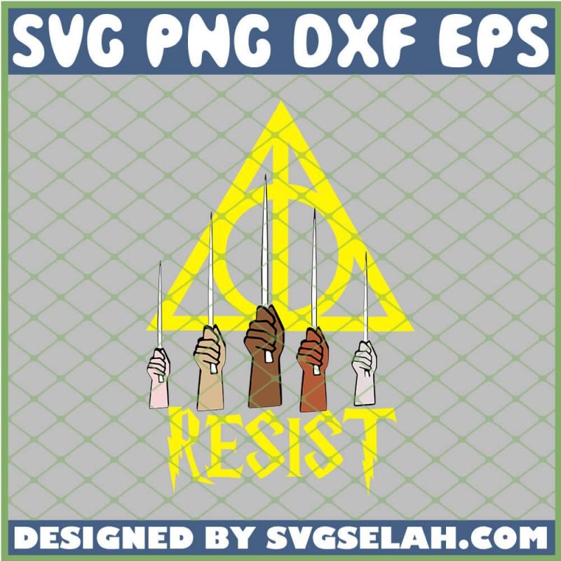 Resist Deathly Hallows SVG | Magic Activism Cut File