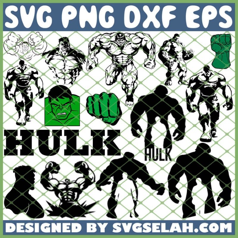 Hulk SVG Bundle, hulk silhouette, marvel comics superheroes SVG, PNG ...