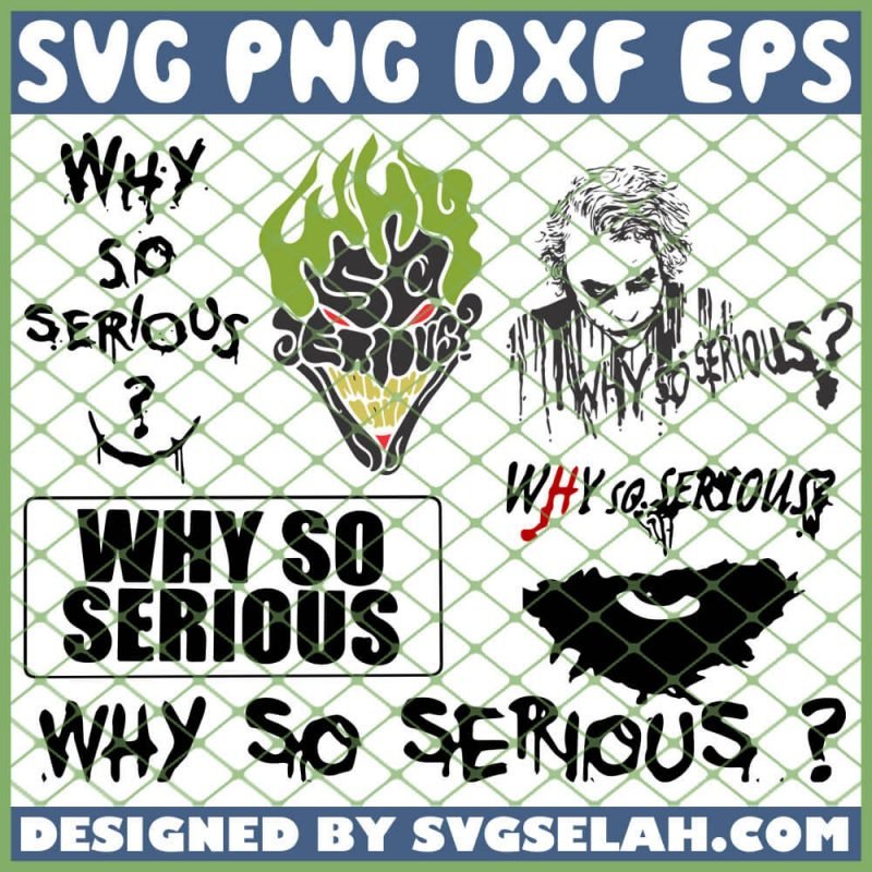 Joker Why So Serious SVG Bundle, Logo, Silhouette, DC Comics SVG, PNG ...
