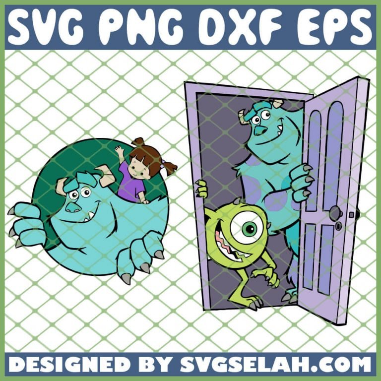 Sully Monsters Inc Door SVG, Monsters University Disney Pixar SVG, PNG ...