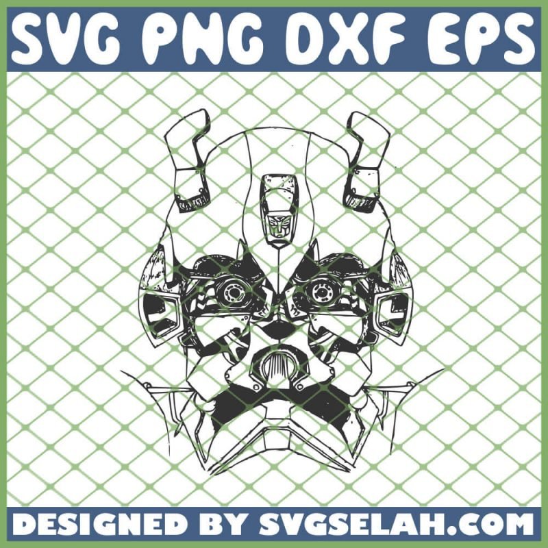 Transformers Bumblebee Head Drawing SVG, Outline, Silhouette SVG, PNG ...