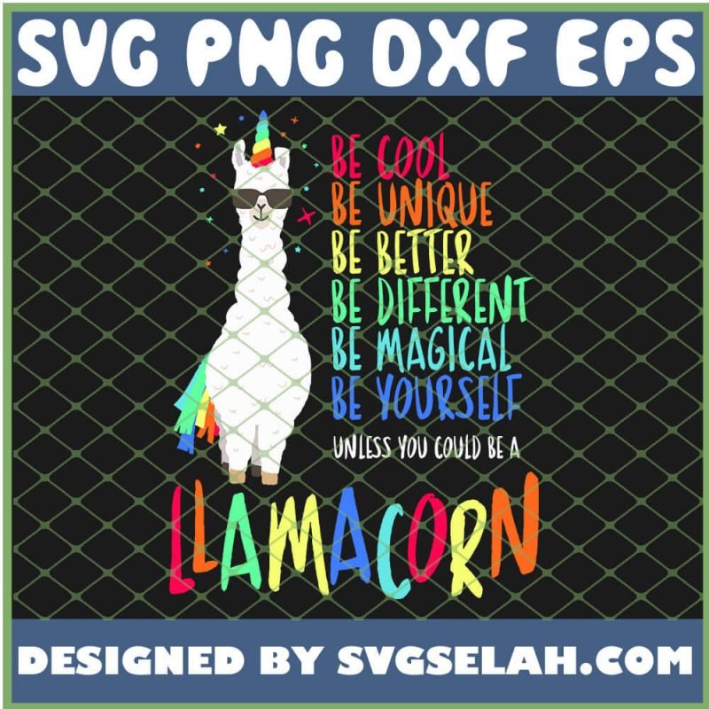 Funny Llamacorn Cute Llama Unicorn SVG, PNG, DXF, EPS, Design Cut Files ...