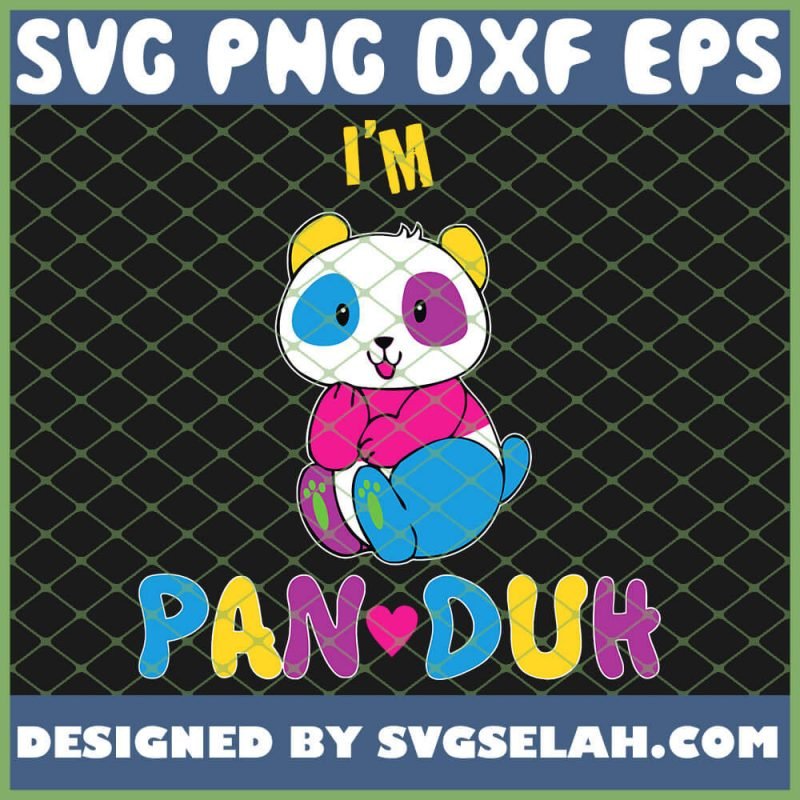 Pan Duh Panda SVG | Cute Rainbow Pride Design for Cricut