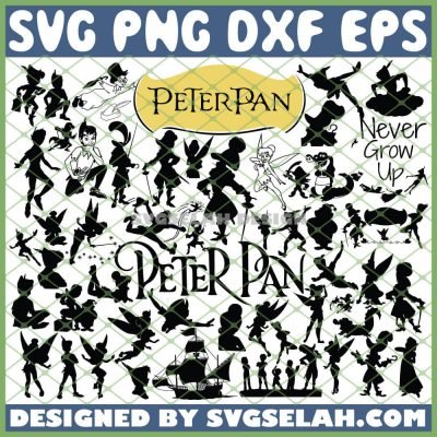 Peter Pan SVG PNG DXF EPS Files - Never Grow Up Bundle