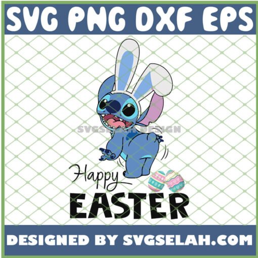 Stitch Easter SVG PNG DXF – Disney Bunny Cricut File