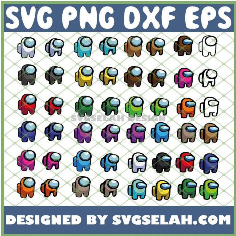 Among Us SVG PNG DXF EPS Bundle | Character Cutting Files