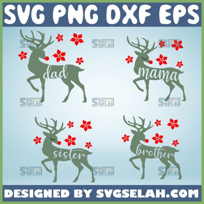 Dad Mama Sister Brother Deer SVG, Mama Doe SVG, Deer Family SVG Bundle ...