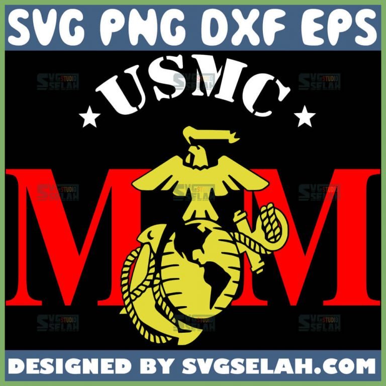 USMC Mom SVG | Marine Mom EGA Digital Design for Cricut