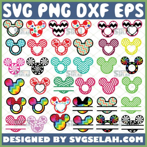 Mickey Mouse Head SVG Bundle | Cricut & Silhouette Files