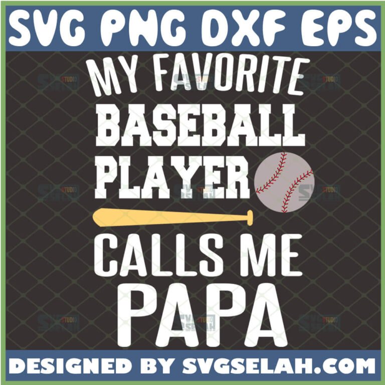 Papa Baseball Player SVG – Grandfather Gift Design