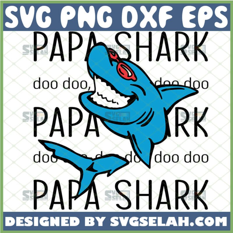 Papa Shark SVG | Baby Shark Dad Design for Cricut & Gifts