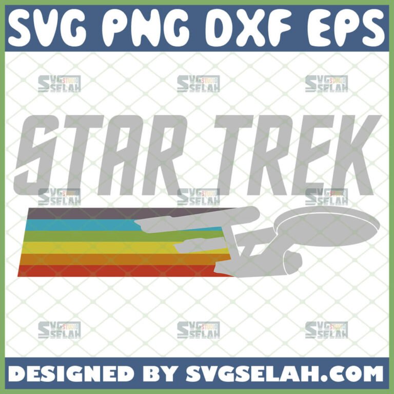 Star Trek SVG | Enterprise Rainbow Warp Speed Digital File
