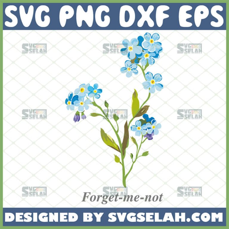 Forget-Me-Not SVG PNG DXF EPS | Floral Cricut Design