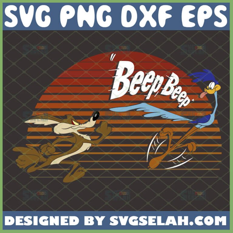 Road Runner Beep Beep SVG | Wile E. Coyote Retro Cartoon File
