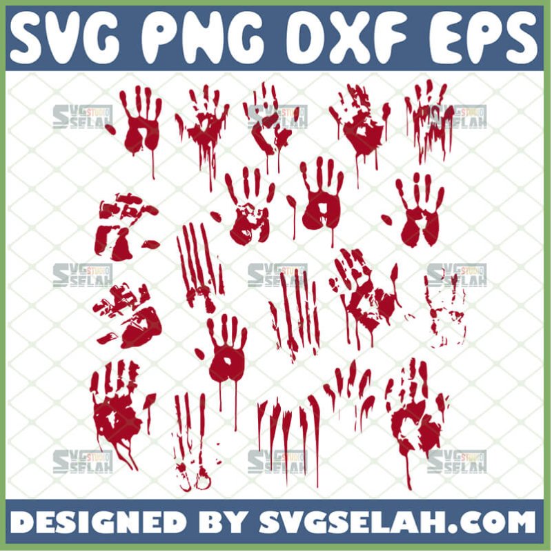 Bloody Handprint SVG & Horror Scratches - Halloween Decor