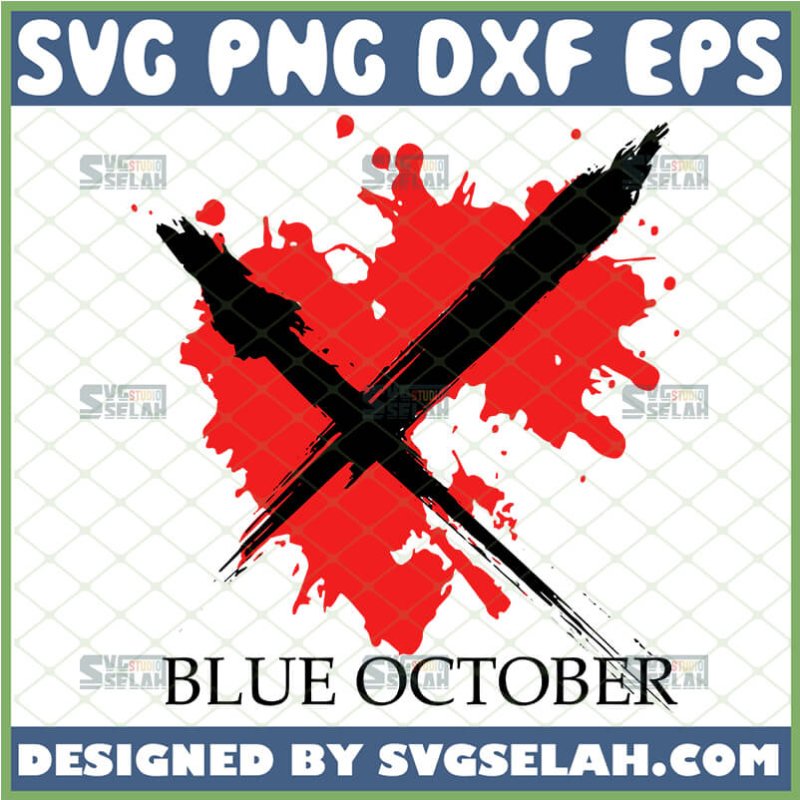 Blue October X Splatter SVG | Alt Rock Fan Digital Design