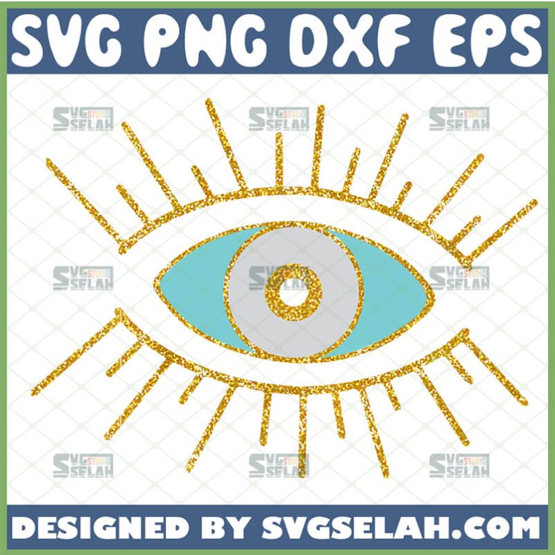 Evil Eye SVG & PNG - Glitter Protection Design for Cricut