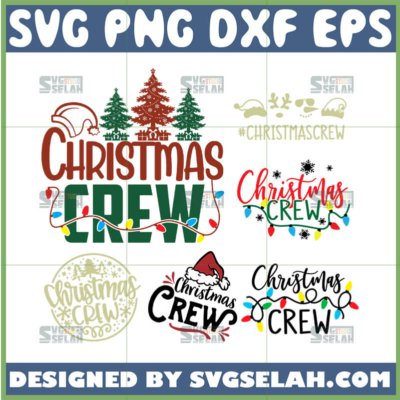 Christmas Crew SVG Designs | Matching Holiday Shirt Files