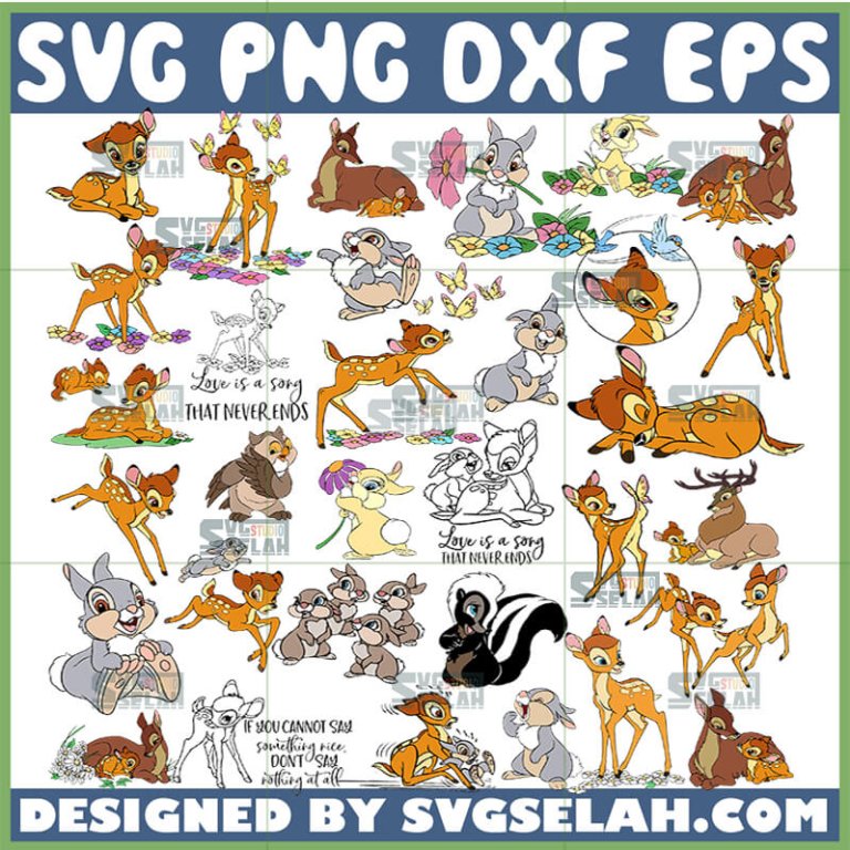 Bambi SVG PNG DXF EPS Bundle - Classic Disney Cutting Files