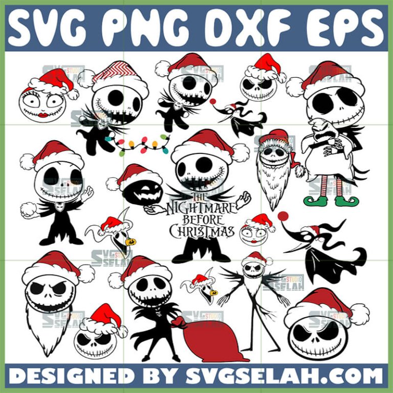 Jack Skellington Christmas SVG Bundle | Cricut & Silhouette Files