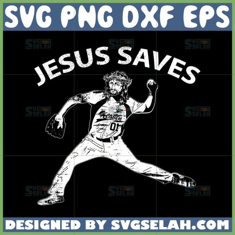 Jesus Saves Baseball SVG | Christian Pitcher Digital Design