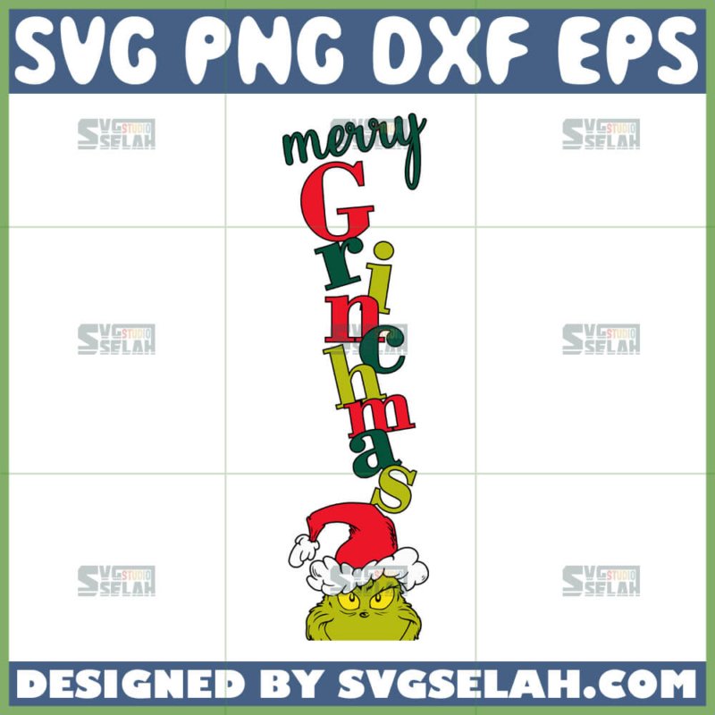 Merry Grinchmas SVG PNG DXF - Grinch Christmas Design