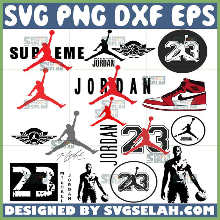 Jordan SVG Bundle: Jumpman, #23 & Sneaker Designs for Cricut