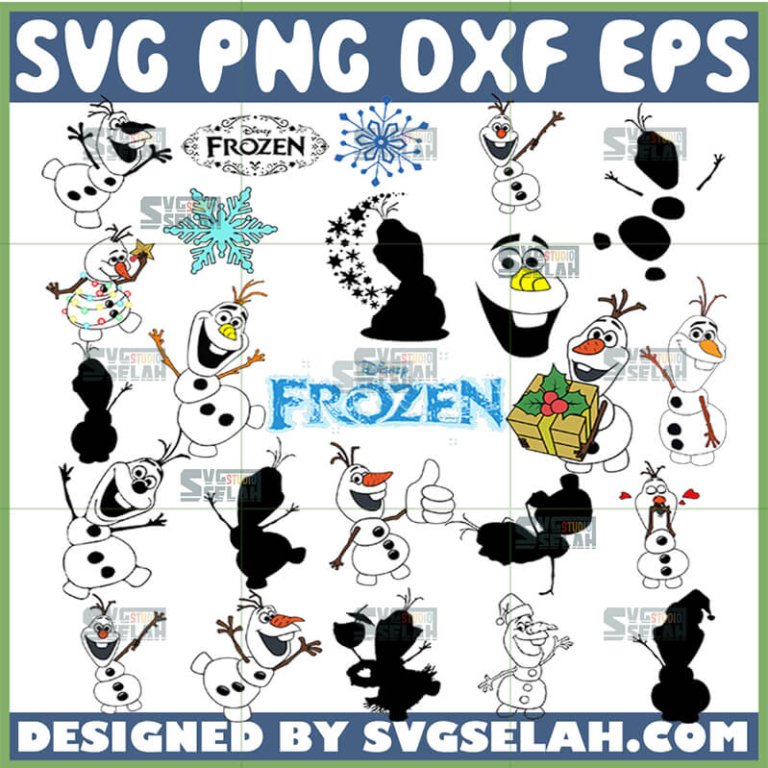 Olaf Frozen SVG PNG DXF EPS - Digital Cut File Bundle