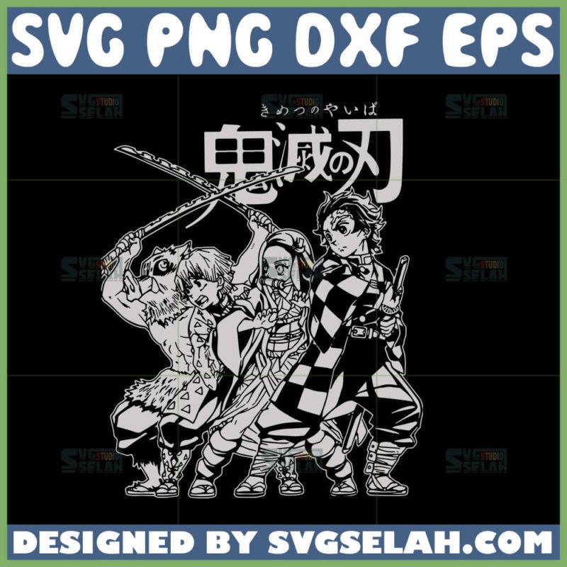 Demon Slayer SVG | Kimetsu no Yaiba Trio Digital Cut File