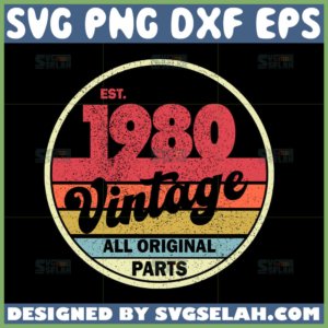 Vintage 1981 Limited Edition Svg, 40th Birthday Svg - SVG Selah