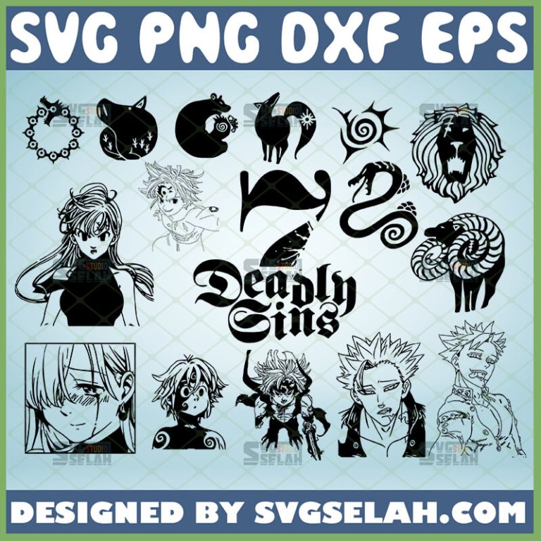 Seven Deadly Sins SVG Bundle | Anime Characters & Symbols