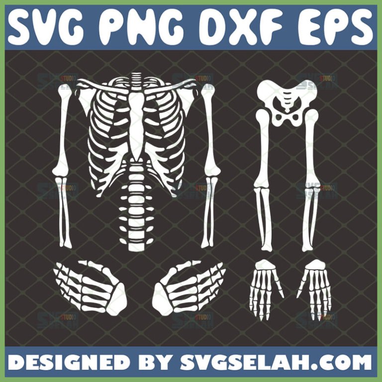 Full Skeleton Bones SVG | Halloween Craft Files for Cricut