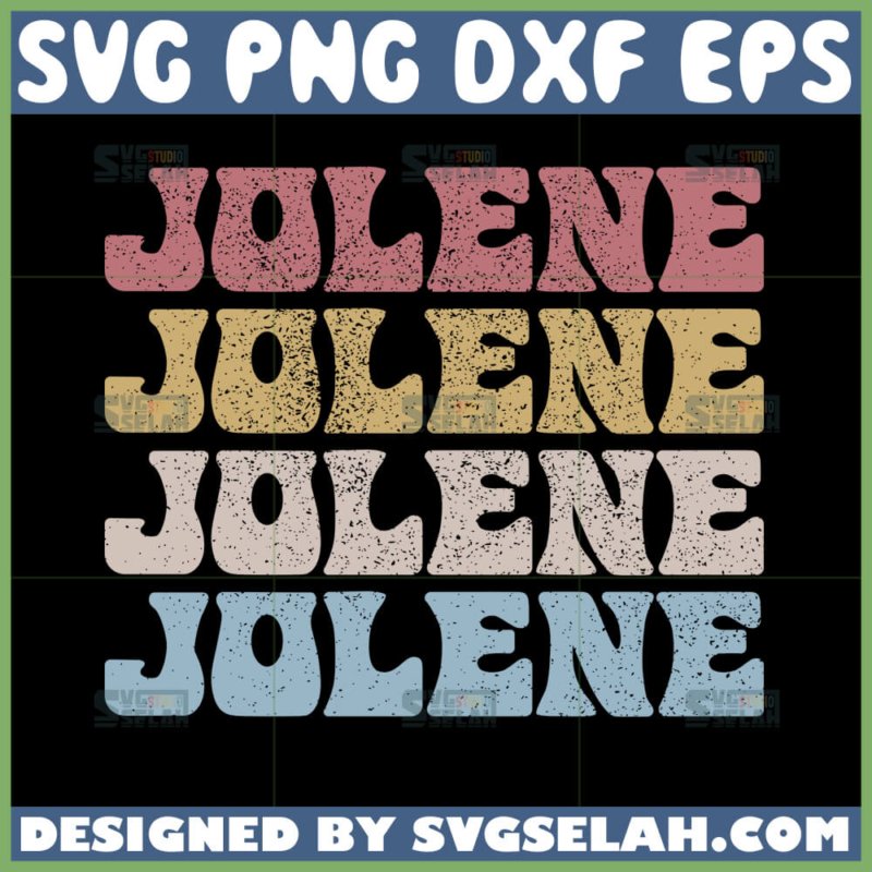 Jolene SVG PNG - Groovy Retro Distressed Font for Cricut