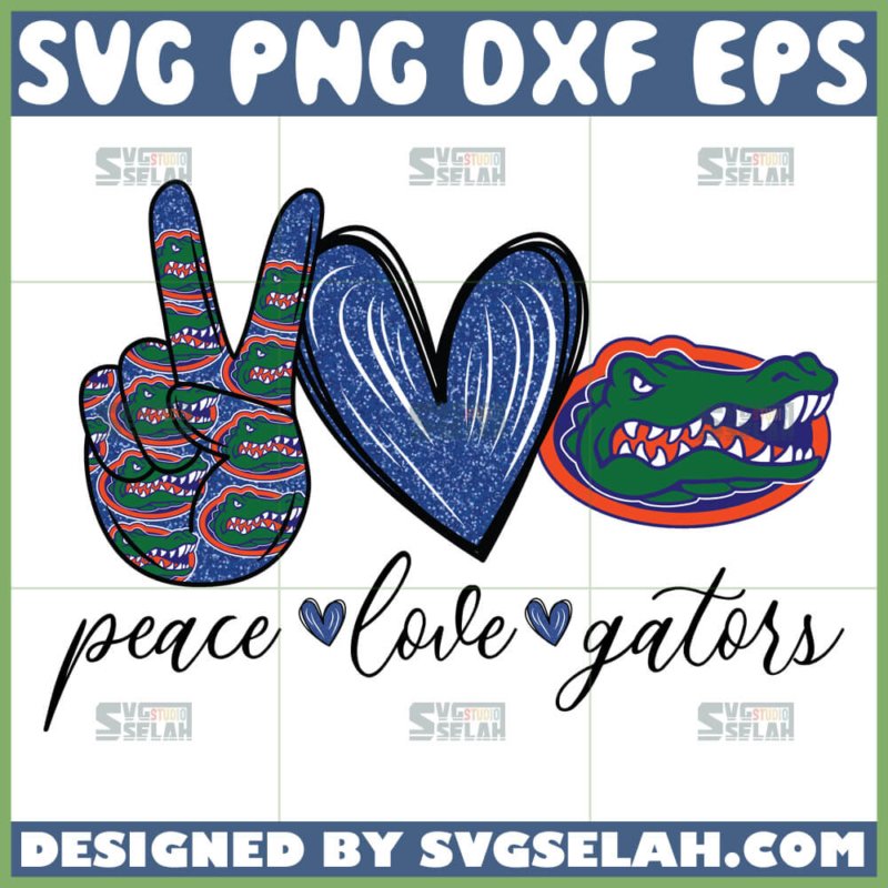 Peace Love Gators SVG - Florida Gators Fan Design