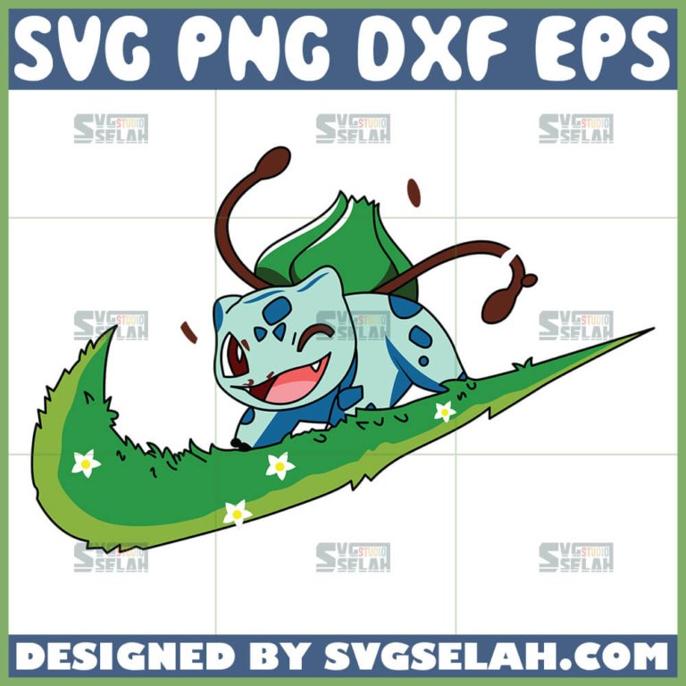 Bulbasaur Nike Swoosh SVG | Pokémon Fan Art Digital File