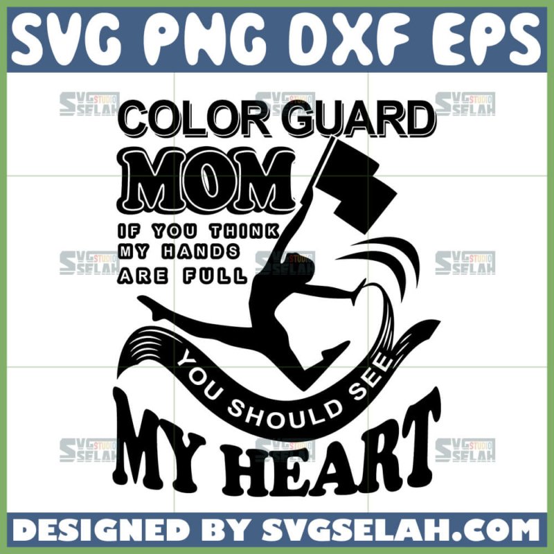 Color Guard Mom SVG – Proud Marching Band Mom Design