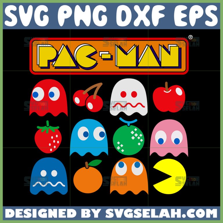 Pac-Man Ghost SVG Bundle | Retro Gaming Cricut File
