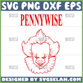 Pennywise SVG PNG DXF EPS | Horror Clown Cricut File